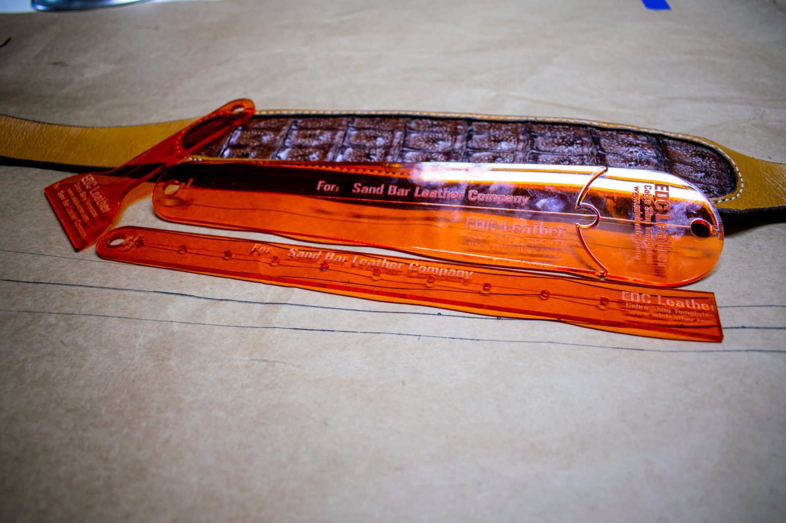 Cobra Rifle Sling Template Set – EDC Leather