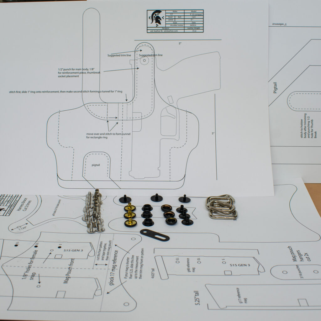 Shoulder Holster Pattern Pack with Hardware (printed and shipped) – EDC ...